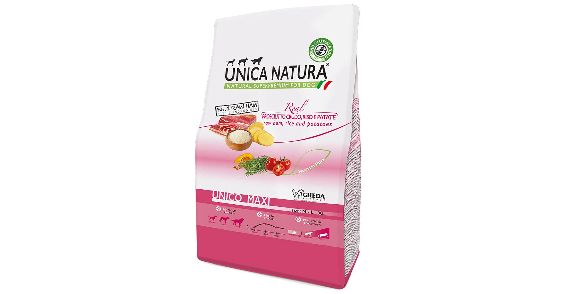 Unica Natura Unico Medium/Maxi - sonkával 12kg - Unica Natura